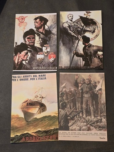 ITALIAN PROPAGANDA Postcard lot x 4 AXIS WW2 WWII Italy Postal Cards | eBay