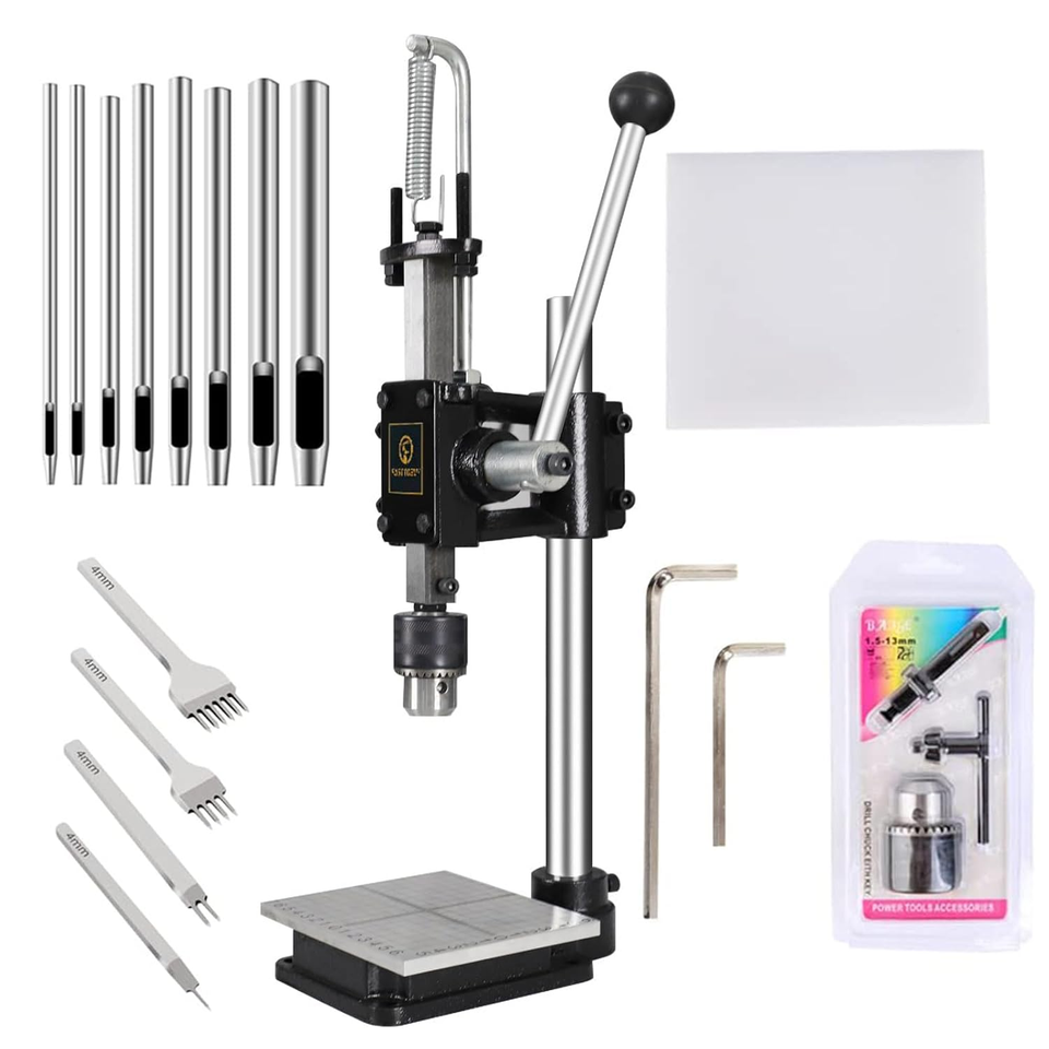 Leather Hole Puncher Hand Punching Machine Manual Press Puncher Punch ...