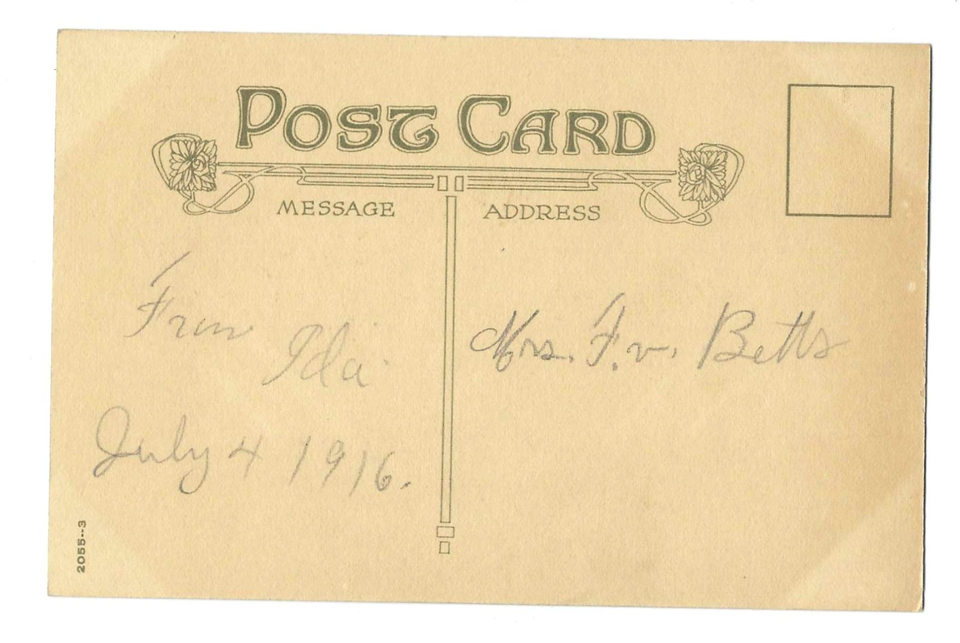 Vintage "A Happy Birthday" Postcard - Poem - Pink Roses and Green ...