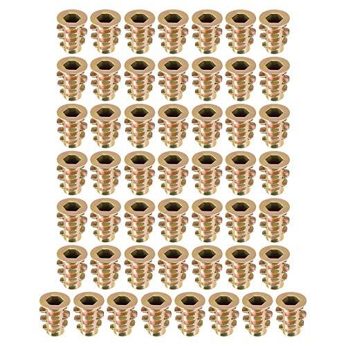 50PCS Threaded Inserts Nuts, M4 Internal Threads Furniture Screw for ...