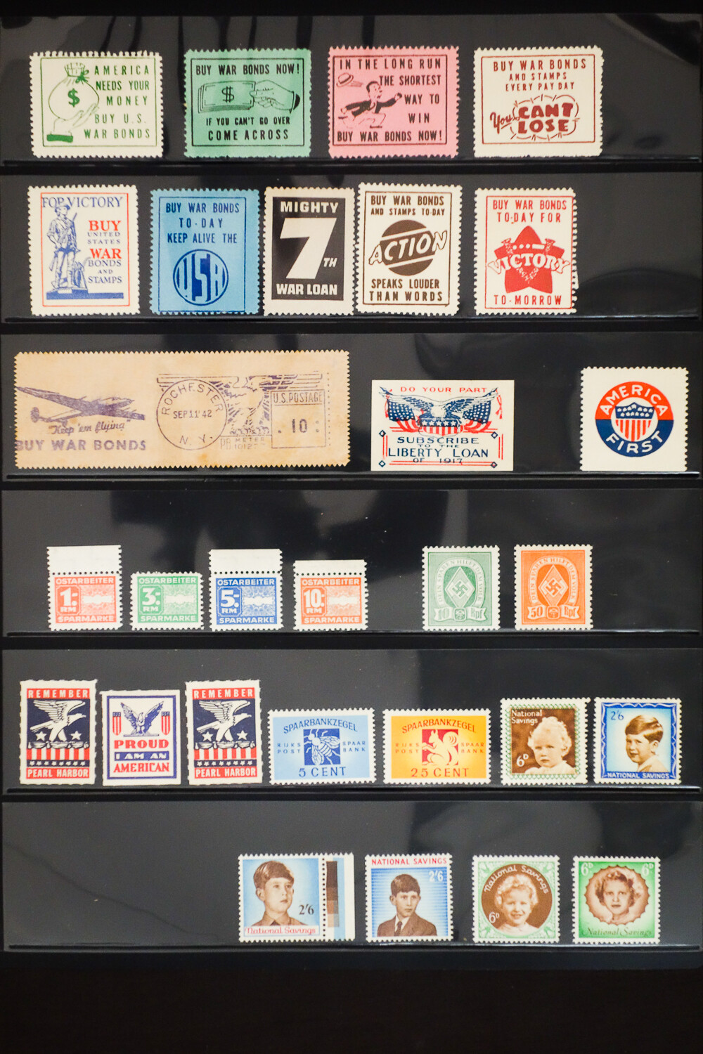 US and Foreign WWII Stamps 30 Different Labels | eBay