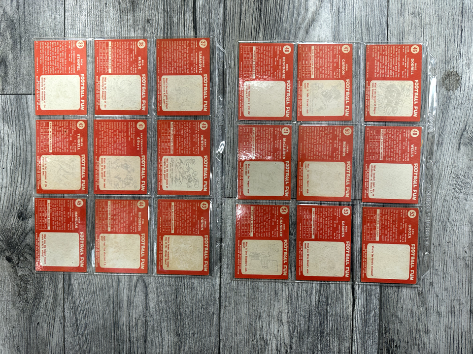 1958 Topps Football Complete Set (132 Cards) w/ Pack Wrapper Jim Brown ...