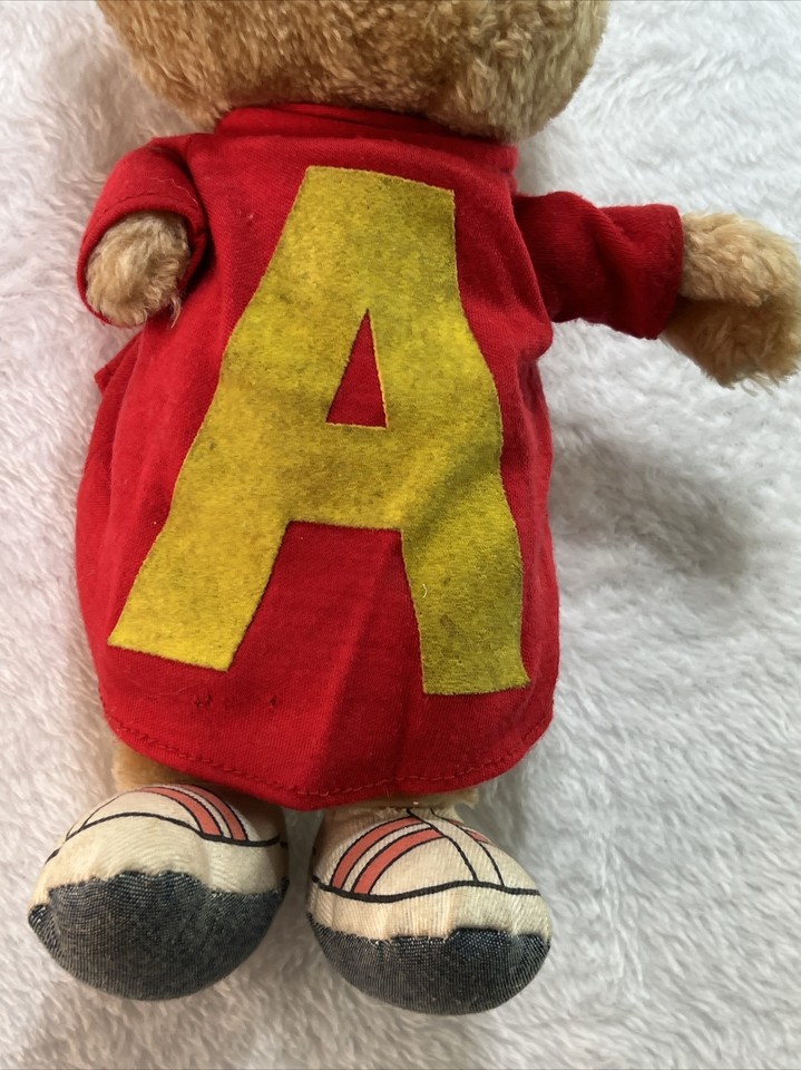 Vintage 1983 Alvin And The Chipmunks ALVIN 11” Plush Doll CBS Toys Red ...