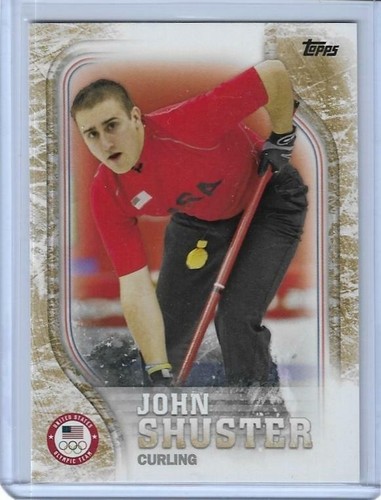 RARE 2018 TOPPS OLYMPICS JOHN SHUSTER CURLING GOLD PARALLEL 25/25 CARD ...