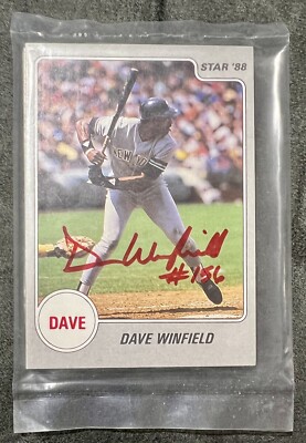 1988 Dave Winfield Signed Star Set Sealed Pack HOF 12 Cards Autographed ...