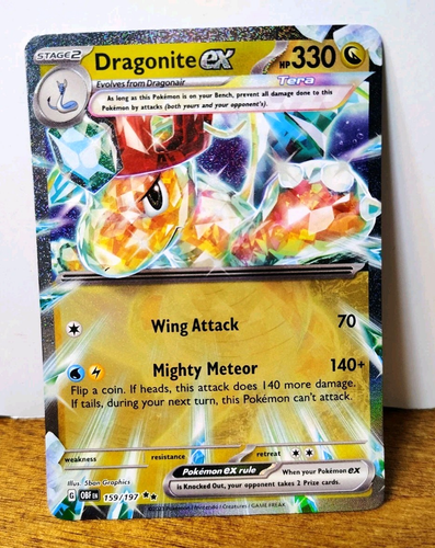 POKEMON DRAGONITE EX 159/197 DOUBLE RARE OBSIDIAN FLAMES NM NEAR MINT ...
