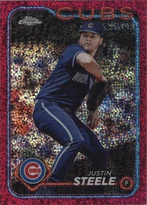 2024 Topps Chrome - Justin Steele #258 Magenta Speckle Refractor /350 ...
