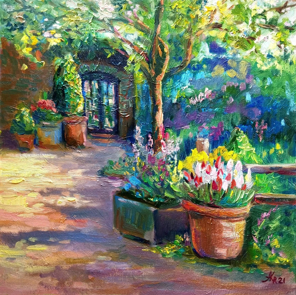 Abstract Cottage Painting