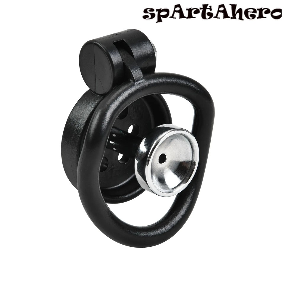 Male ABS Chastity Cage with 5 Size Rings Removable Metal Urinal Base ...