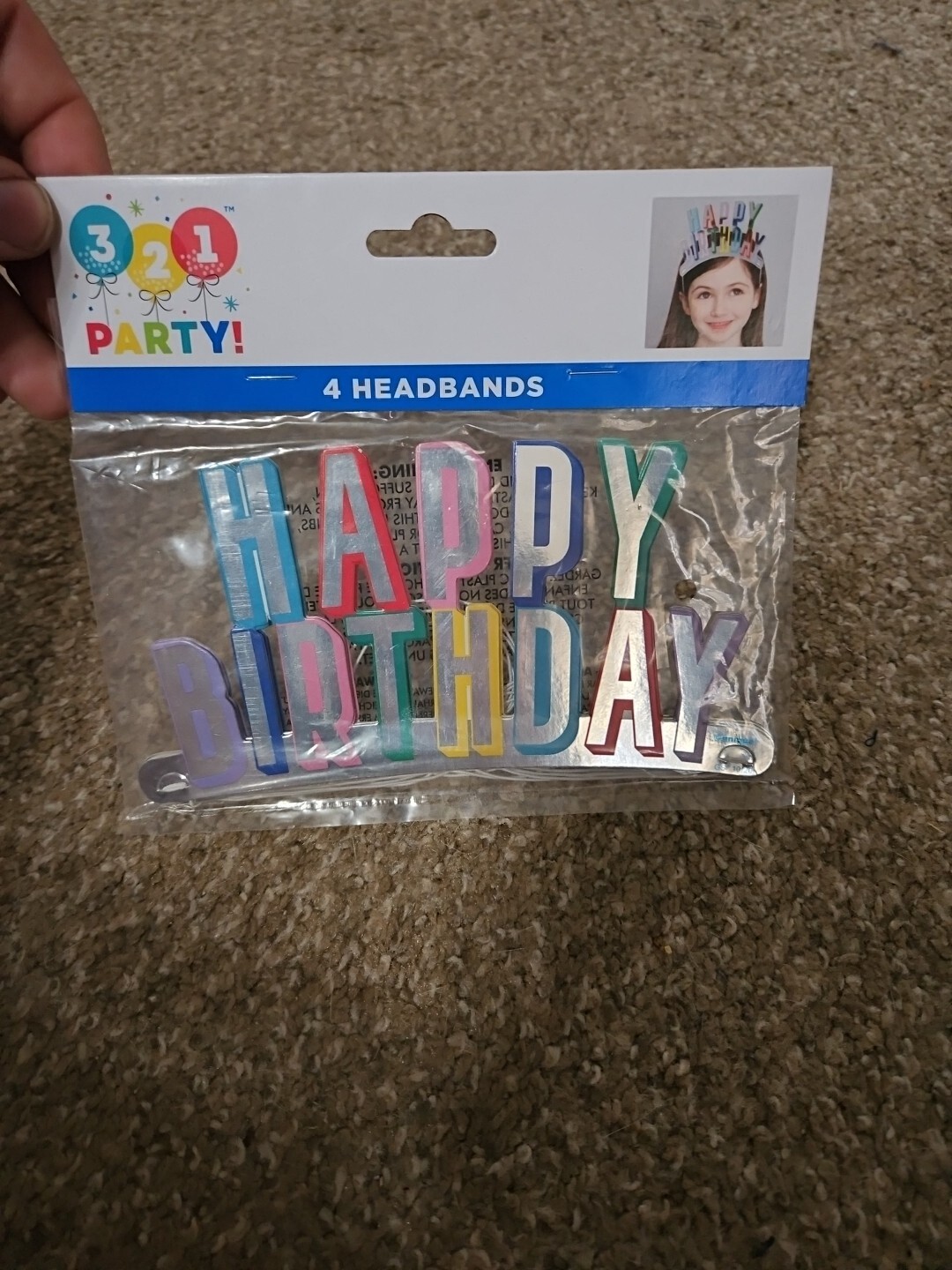 321 Party - Set Of 4 - Happy Birthday Headbands - #36127 11179361274 | eBay