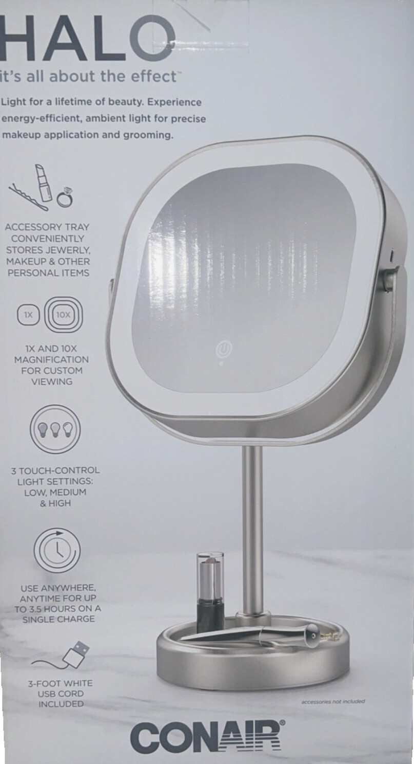CONAIR HALO LED RECHARGEABLE MIRROR