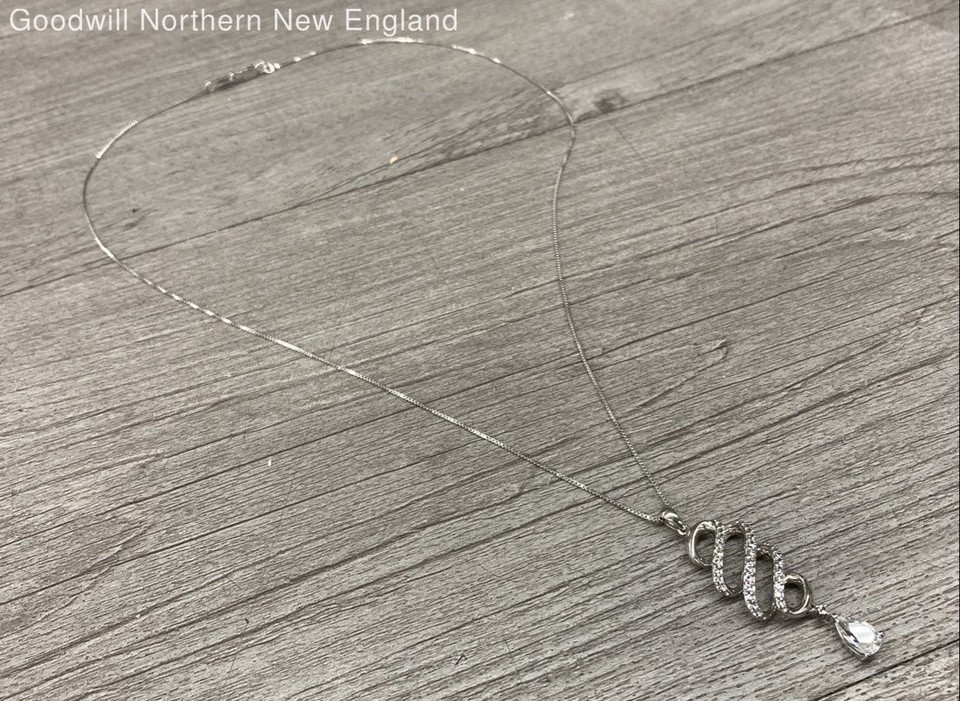 925 Sterling Silver Kay Jewelers Sparkle Pendant Chain Necklace 18" 4 ...