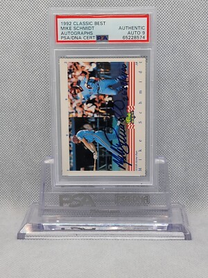 1992 CLASSIC BEST MIKE SCHMIDT AUTO PSA MiNT 9 On Card Autograph /4100 ...