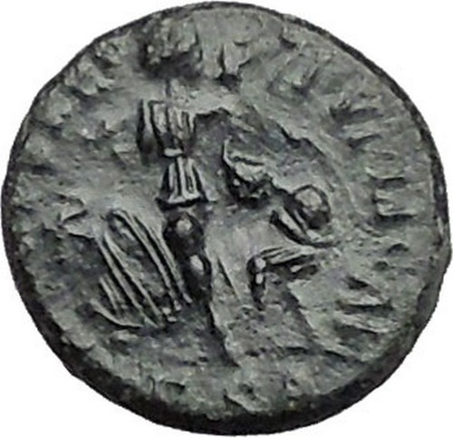 Valentinian II 388AD Ancient Roman Coin Victory Chi-Rho Christ monogram ...