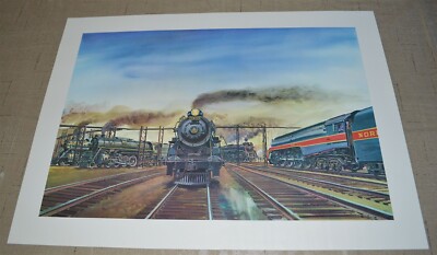 Baltimore & Ohio Railroad Poster Print Steam Engine #5319 other Engines ...