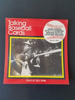 Original Vintage Talking Baseball Card Henry Hank Aaron #3 Never Played ...