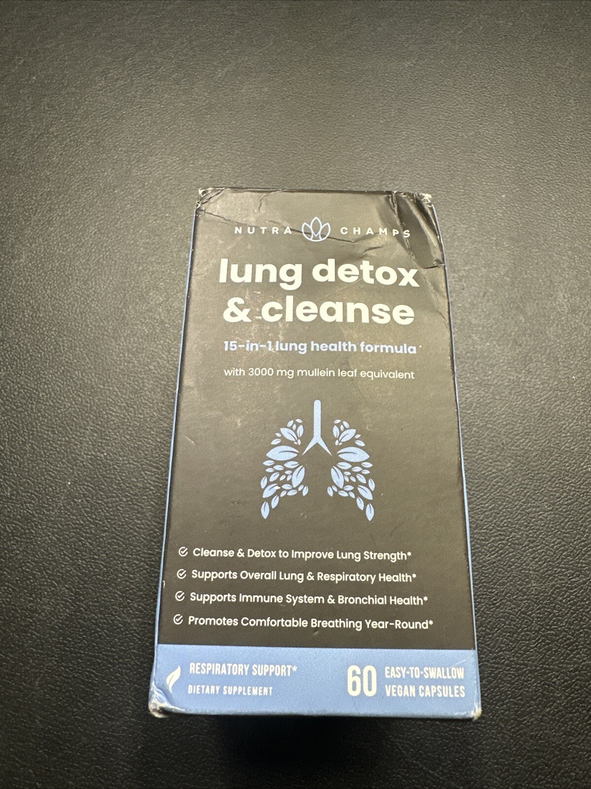 Nutra Champs Lung Detox And Cleanse 3000 Mg Of Mullein Leaf 60 Ct | eBay