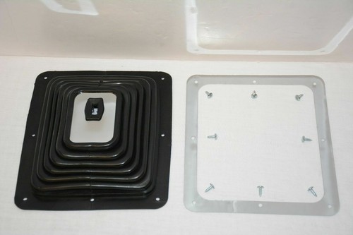 Hurst Style Universal Super Rubber Shifter Boot & Chrome Plate 7 3/4" X ...