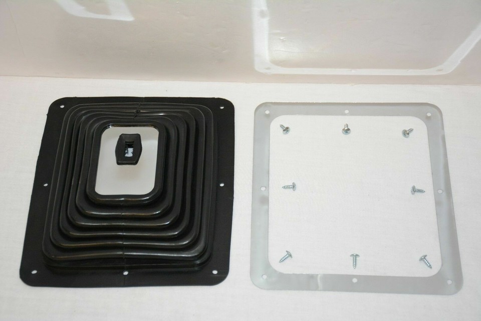 Hurst Style Universal Super Rubber Shifter Boot & Chrome Plate 7 3/4" X ...