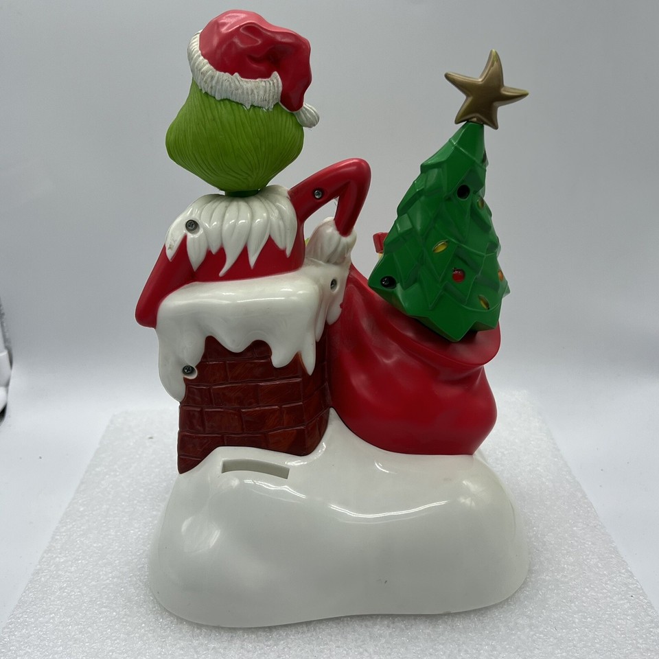 Dr Seuss Grinch Christmas Animated Grinchamatronic Coin Bank Tested and ...