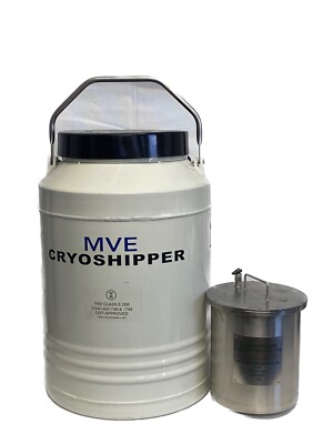 MVE Aluminum CryoShipper Liquid Nitrogen Shipper w/ 6L SS Secondary ...