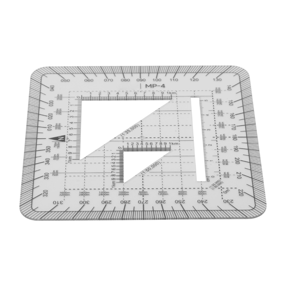 Map Coordinate Scale Protractor Tool for Outdoor Exploration and ...