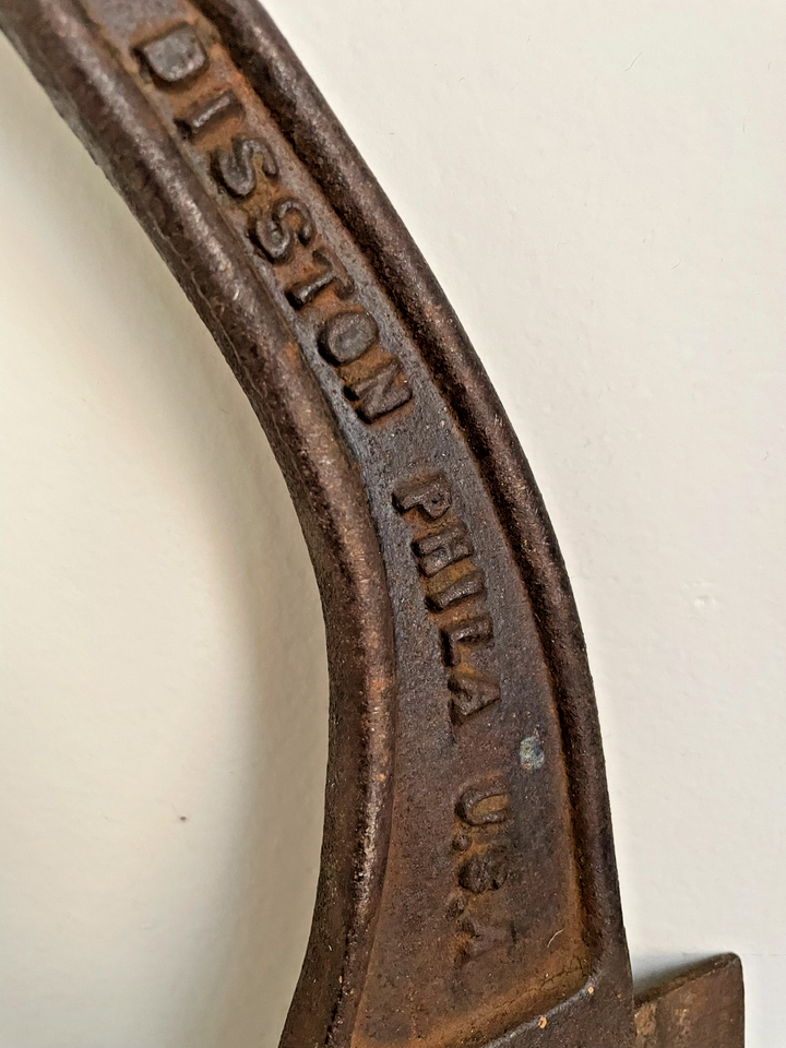 Antique Disston Crosscut Ice Saw — “S. FISH” Handle, Manhasset Bay | eBay