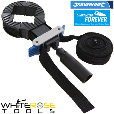 Silverline 4m x 25mm Adjustable Band Clamp 300mm Length | eBay UK