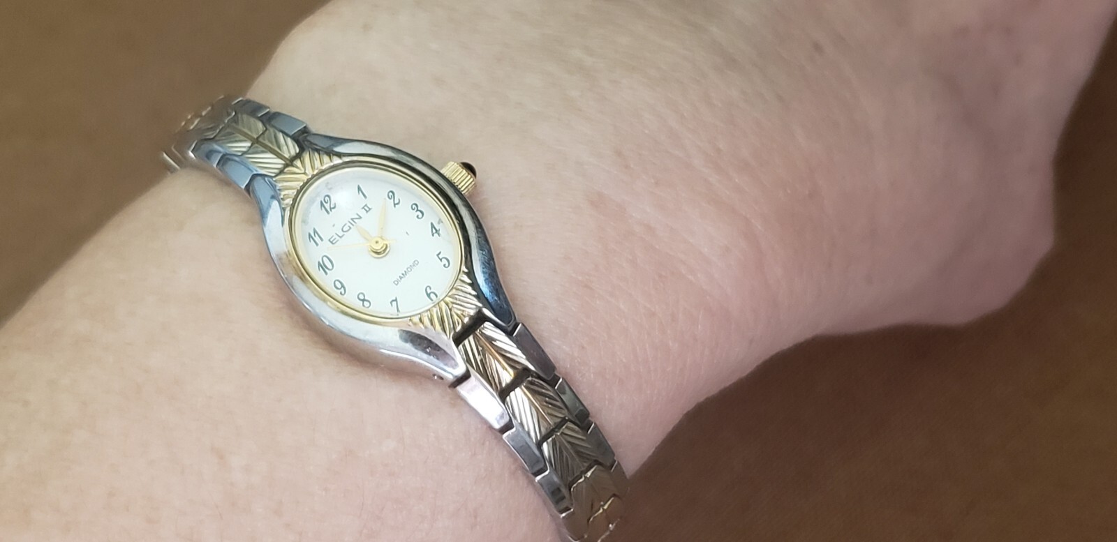 ELGIN II Quartz Watch, ELL08 168 PC21, Silver and Gold Tone Colored | eBay