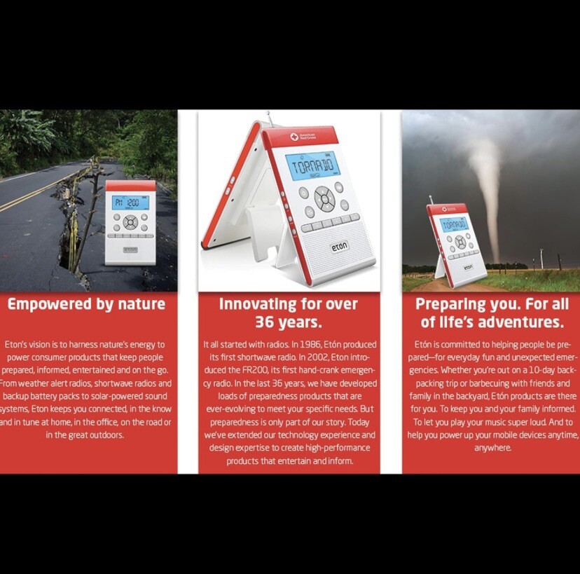 Eton American Red Cross ZoneGuard AM/FM/NOAA Radio, Alarm Clock ...
