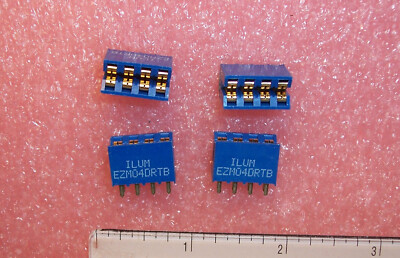QTY (10) 4 POSITION 8 PIN EDGE CARD CONNECTORS 3.96mm GOLD EZM04DRTB ...