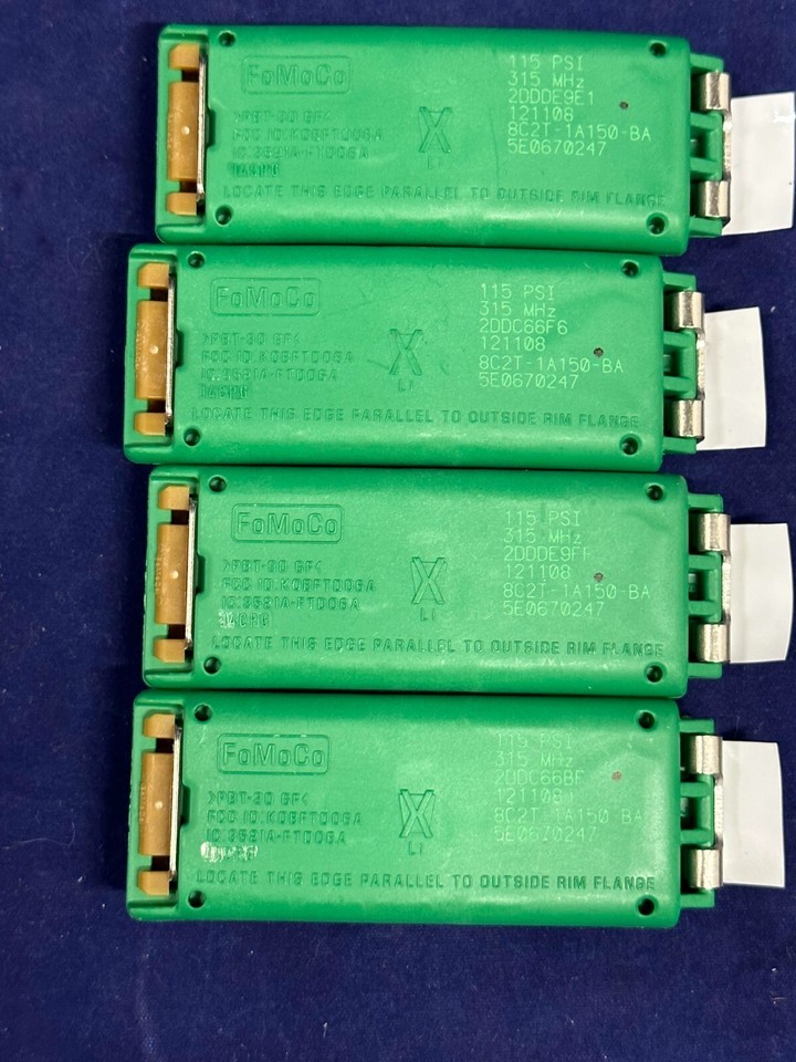FORD SUPER DUTY OEM GREEN HI- PRESSURE TPMS SENSORS SET OF (4) 8C2Z ...