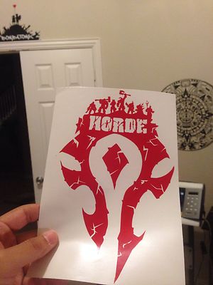 Horde Logo Decal Sticker 8.5" X 5" (Horde Army, For The Horde) | eBay