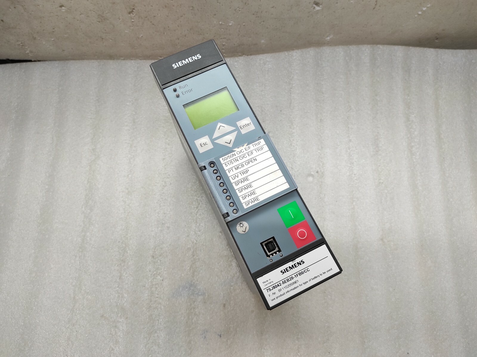 SIEMENS 7SJ8042-5EB20-1FB0/CC OVERCURRENT PROTECTION RELAY | eBay