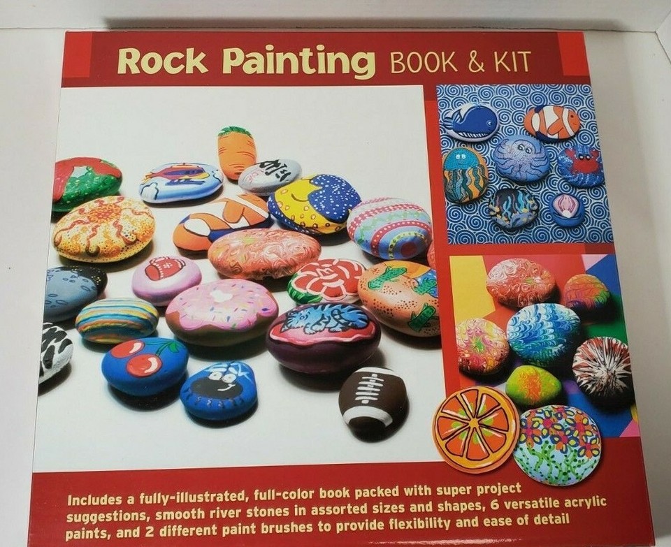 Lot Two (2) NEW Rock Painting Book & Kit ANIMALS & More BY Mud Puddle ...