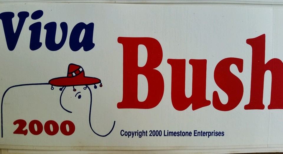 VICE & Prez Vintage Latino George Bush/Dick Cheney Campaign 2000 Bumper ...