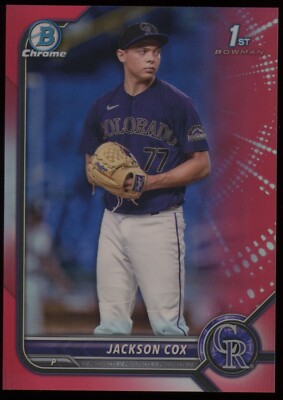 2022 Bowman Draft Chrome 1st Jackson Cox Red Refractor /5 #BDC-174 ...