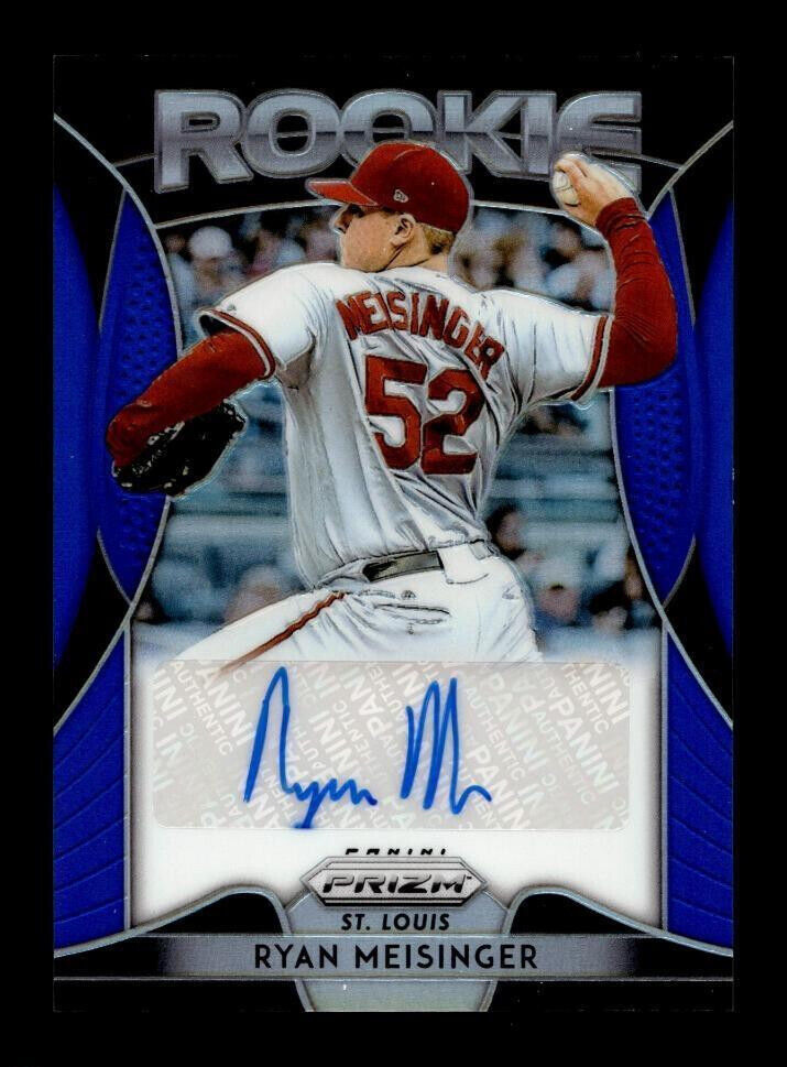 2019 Panini Prizm Rookie Autographs Prizms Blue #54 Ryan Meisinger ...