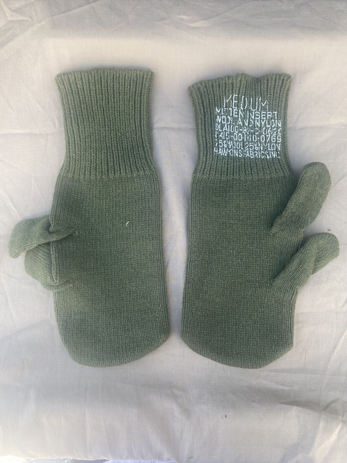 Military Trigger Mitten Glove Insert Wool Nylon Blend Size Medium | eBay
