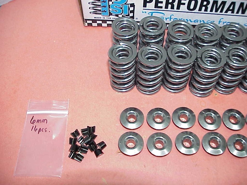 16 PSI Polished 1.310" O.D. Valve Springs w/Mini Retainers & Valve ...