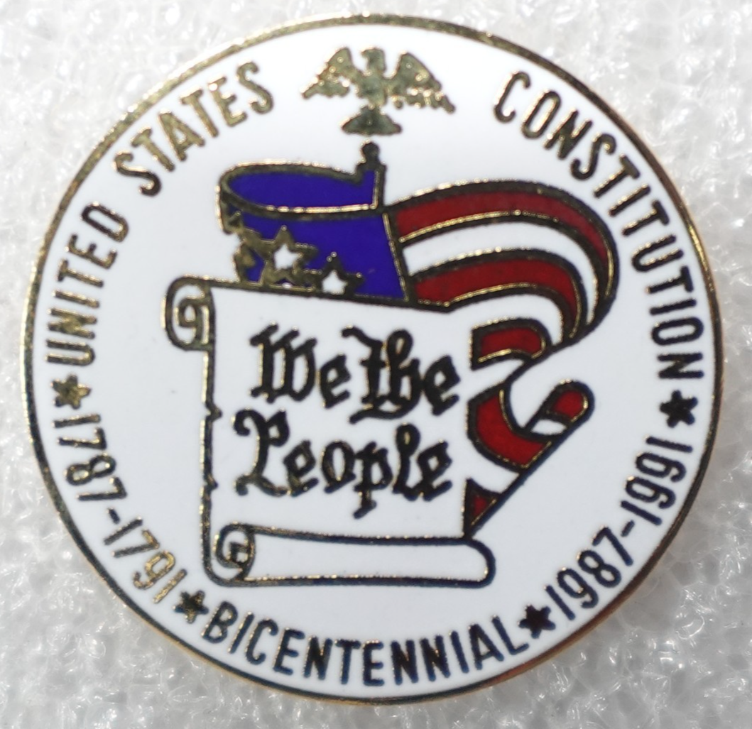 U.S. Constitution Bicentennial Pin 1787–1987 We the People Scroll | eBay