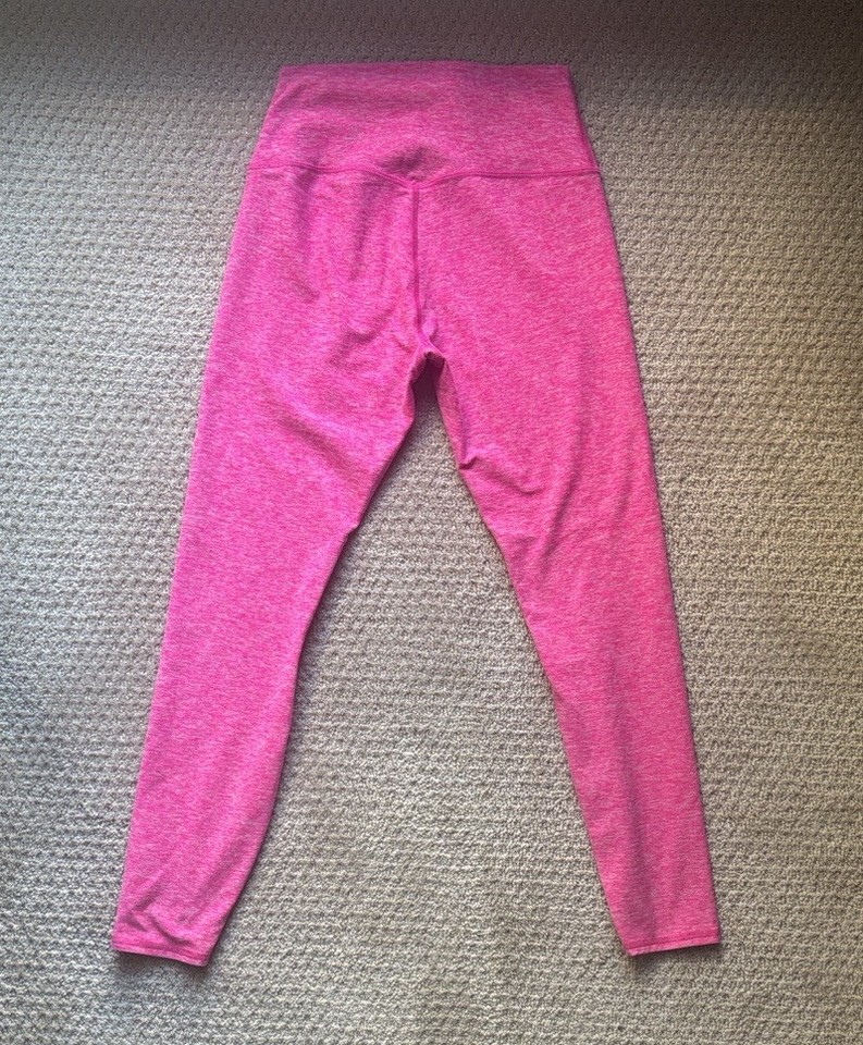 Alo Women's Pink Leggings Regular Fit Solid Plain Pattern Activewear | eBay