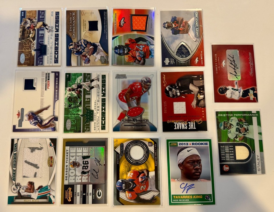 (50) Upper Deck Topps Panini Football Auto Jersey Relic RC Trading Card ...