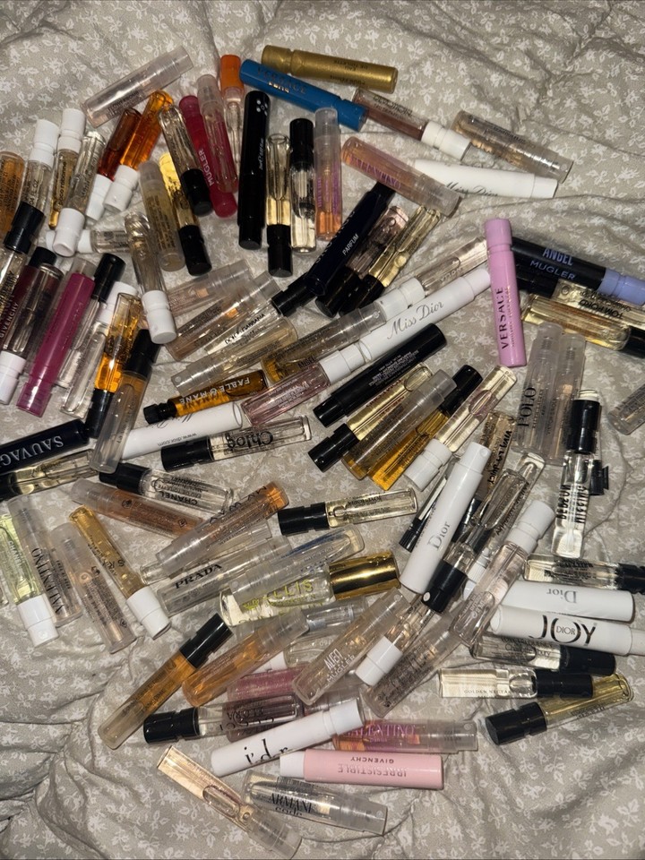 20 piece Designer Perfume Sample Lot – Men & Women – Travel Size Vials ...