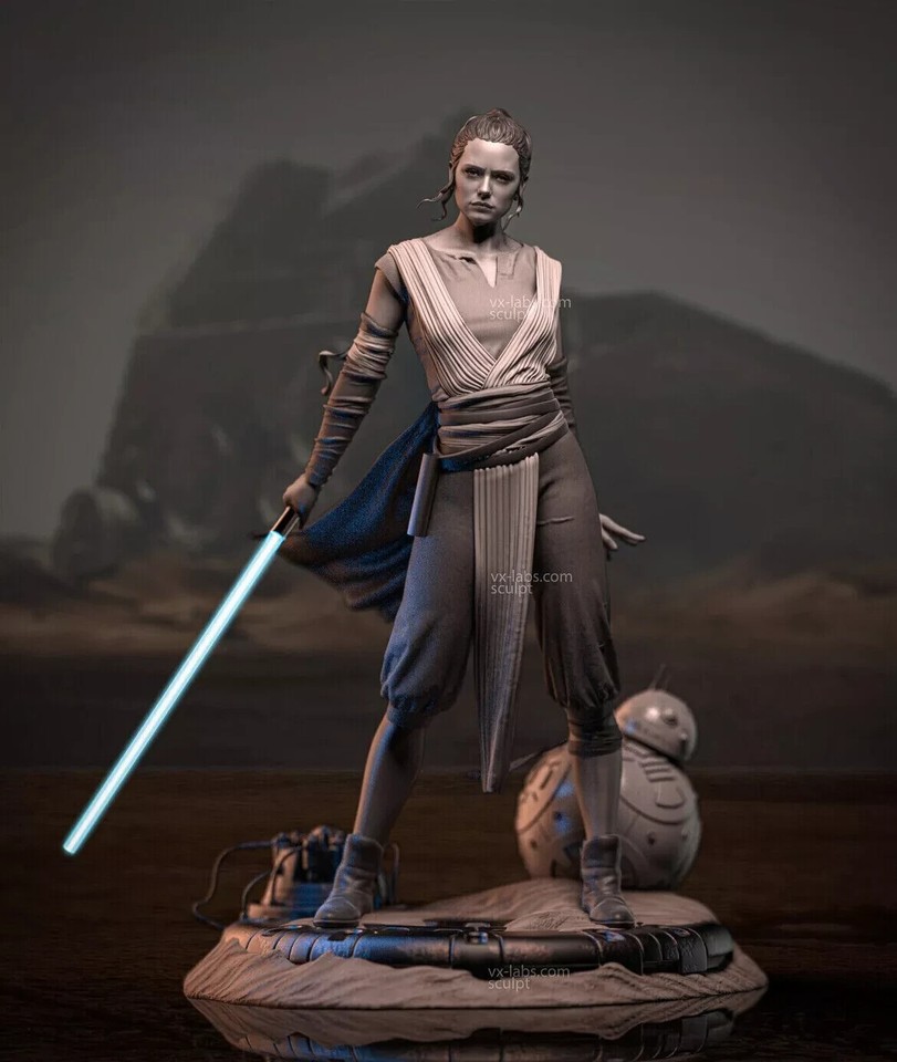 Rey Skywalker 3d Printed Model | Unassembled | Unpainted | 1/10-1/3 | eBay