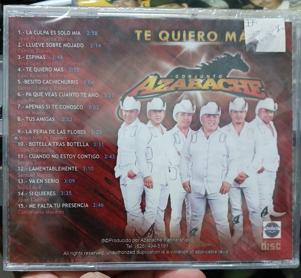 Conjunto Azabache - Te Quiero Mas [Brand New Sealed CD] | eBay