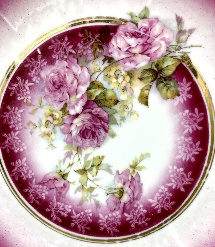 Antique Three Crowns 1909-1916 10 1/2" Porcelain Plate Germany | eBay