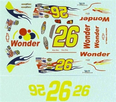 Winscals #26 Wonder 2006-Ricky Bobby 1/24 waterslide Nascar decal | eBay