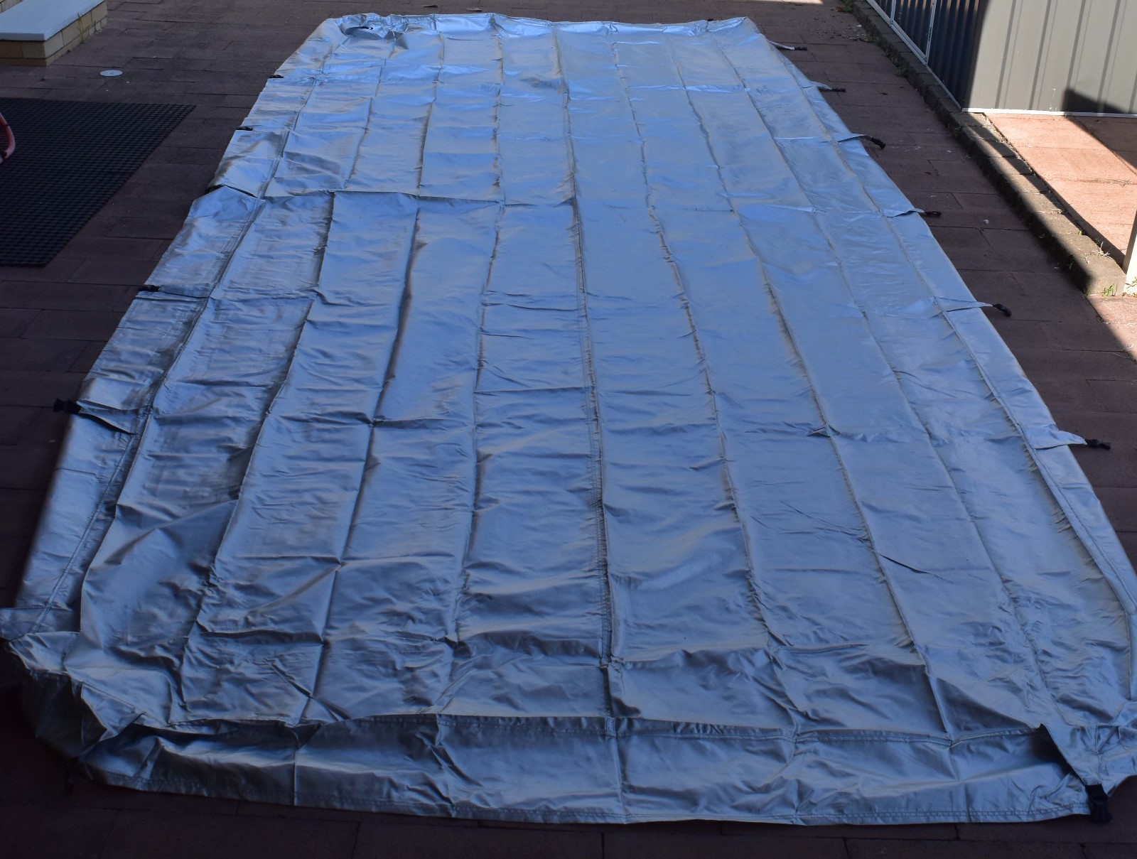Caravan motorhome roof top cover 6.0m to 6.5m max 2.3m wide with tie ...