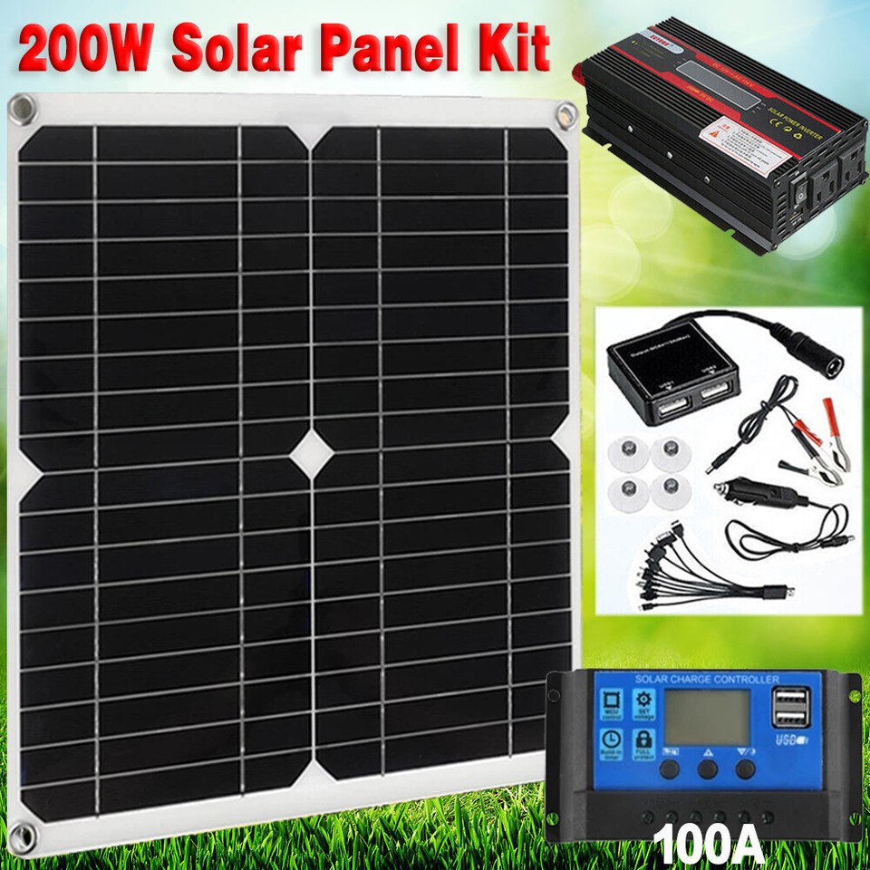 6000W Complete Solar Panel with 200W Solar Power Generator 100A 110V ...
